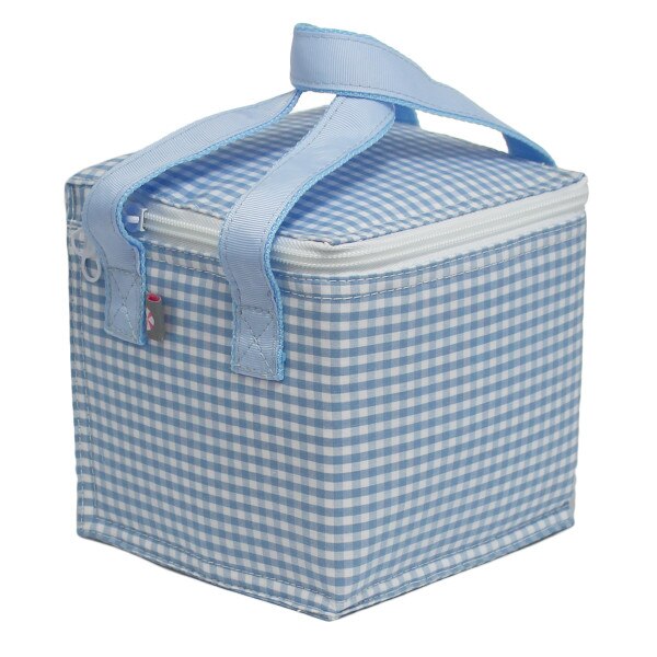 Baby Blue Gingham Snack Square | Mint