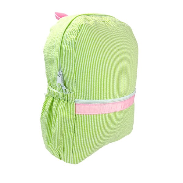 Sweet Pea Seersucker Medium Backpack w/ Pockets