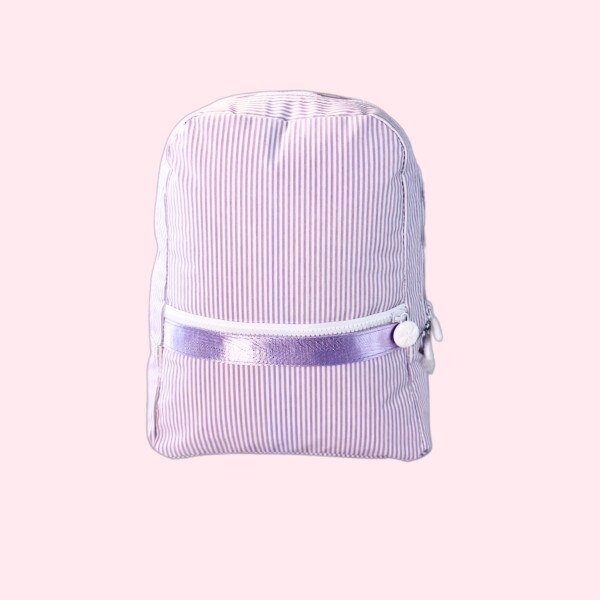 Lilac Preppy Stripe Small Backpack